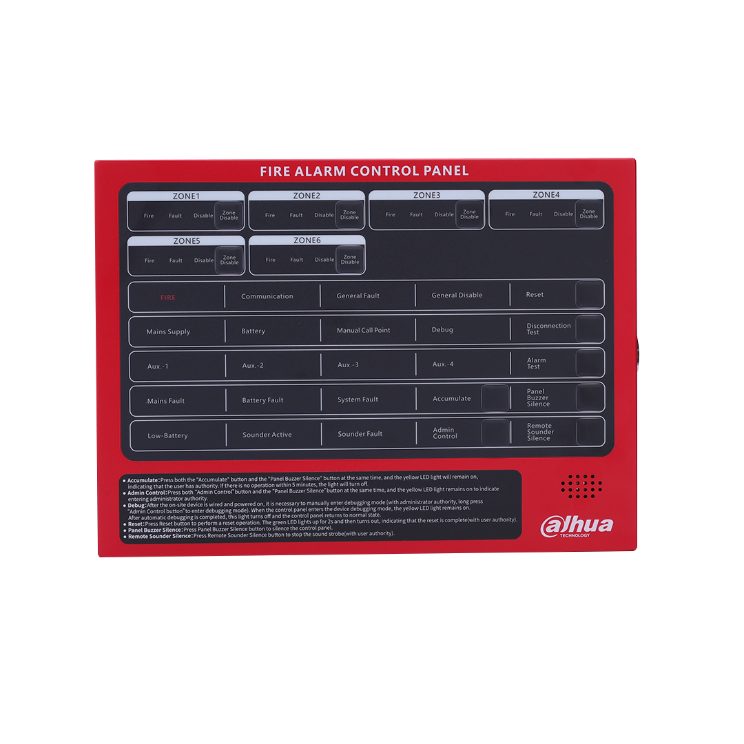 Dahua Conventional Fire Alarm Control Panel – 6 Zones – MINTEX INDUSTRIAL